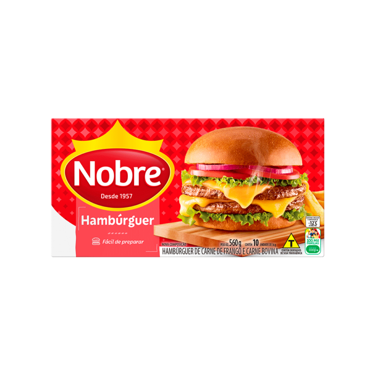 Nobre Alimentos - Hambúrguer Nobre 560g